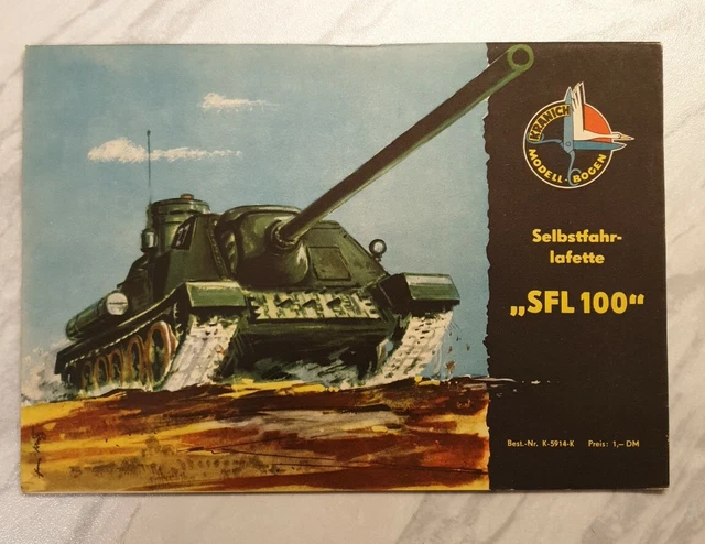 DDR, KRANICH MODELLBOGEN Selbstfahrlafette SFL 100 EUR 18,00 - PicClick DE