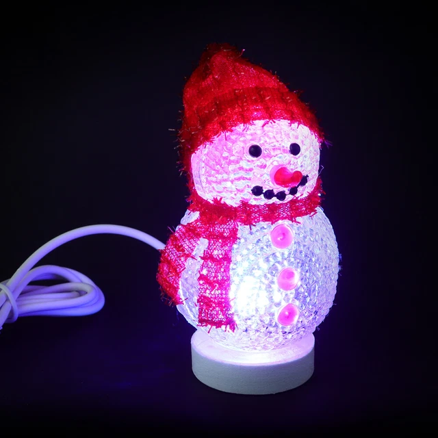 LIGHTED SNOWMAN FIGURINE Snowman Lamp Snowman Decoration Light £10.75 ...