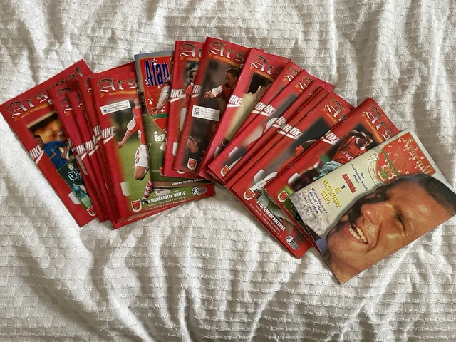 COMPLETE ARSENAL HOME PROGRAMMES 1995/1996 (plus 6 away programmes) £16 ...