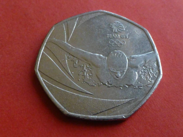 2016 50P COIN TEAM GB Olympic Swimming ** £1.50 - PicClick UK