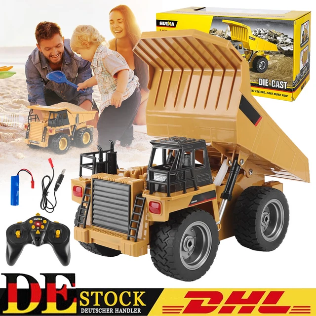 FERNGESTEUERTER KIPPER DUMPER Laster RC Muldenkipper 1:18 9 Kanal LKW ...