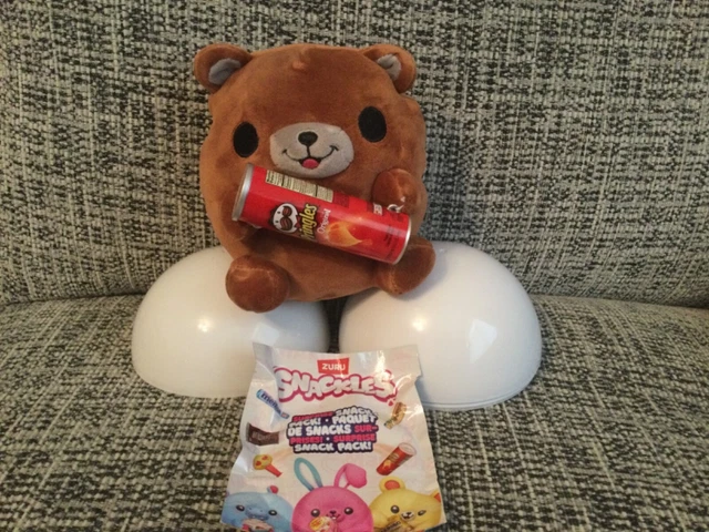 ZURU SNACKLES SERIES 2 Terry Bear Pringles New 14cm plush soft toy mini ...