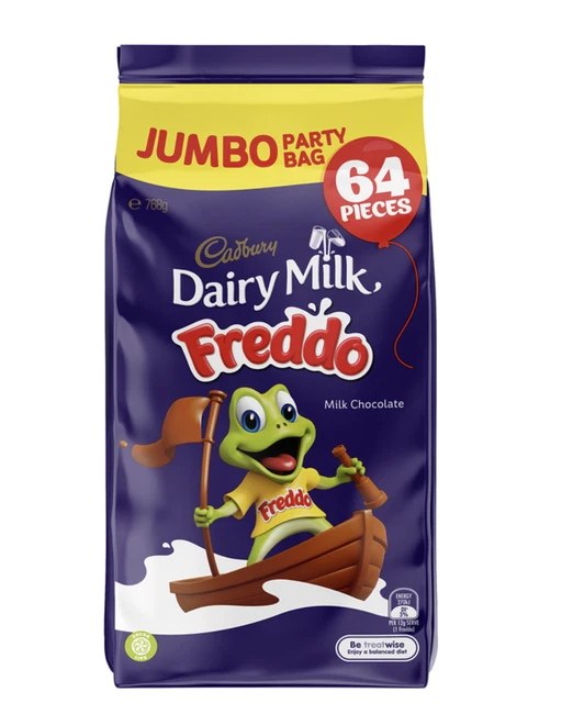 CADBURY FREDDO FROG Dairy Milk Chocolate Bars 64x Pieces Value Pack ...