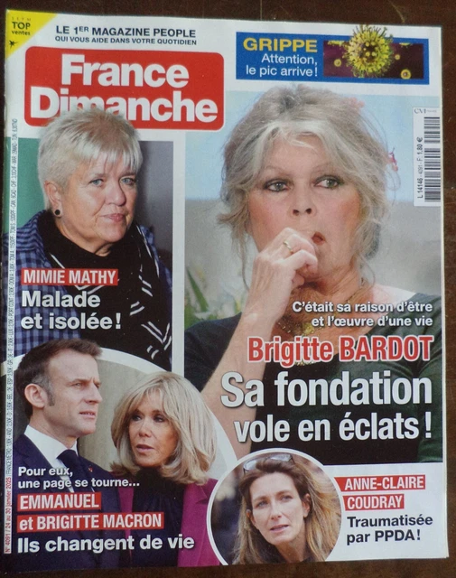 MAGAZINE FRANCE DIMANCHE n° 4091 Brigitte BARDOT Canet OBISPO Chamfort Kaprisky EUR 4,50 ...