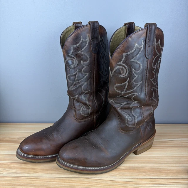 DOUBLE-H DYLAN Men's 12" Leather Round Steel Toe Work Boots Size 13D DH1592 £67.61 - PicClick UK