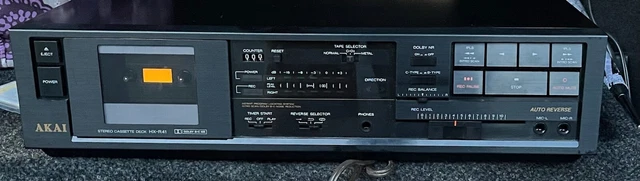 AKAI STEREO CASSETTE Deck Model HX-R41 With Wires And Manual See Pics £ ...