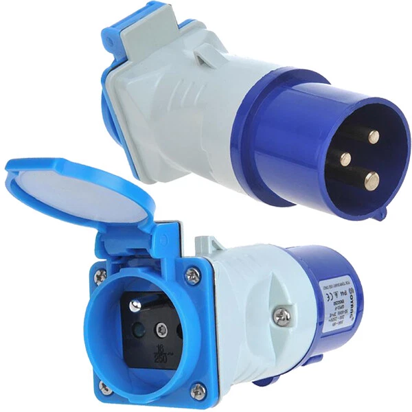 ADAPTERSTECKER ADAPER CEE Stecker für Frankreich Wohnwagen Wohnmobil ...