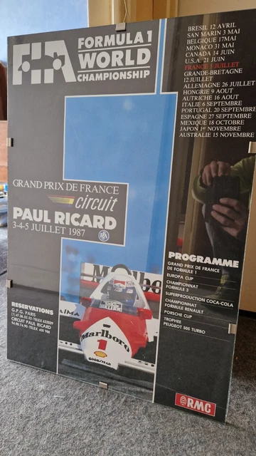 AFFICHE GRAND PRIX de Formule Un France 1987 EUR 10,00 - PicClick FR