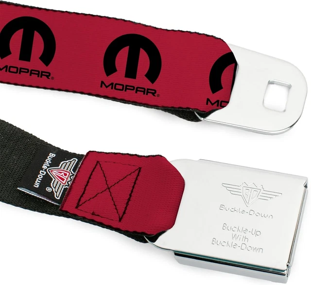 `MOPAR LOGO FULL Color Black/White - 1.0`` Seatbelt Belt - M (US IMPORT ...