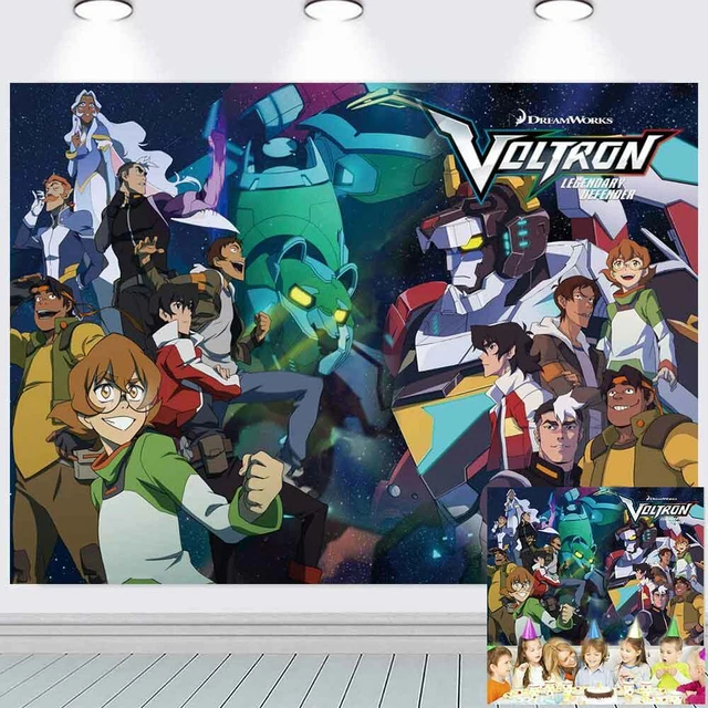 VOLTRON HAPPY BIRTHDAY Backdrop Banner Background Cartoon Vinyl Decor ...