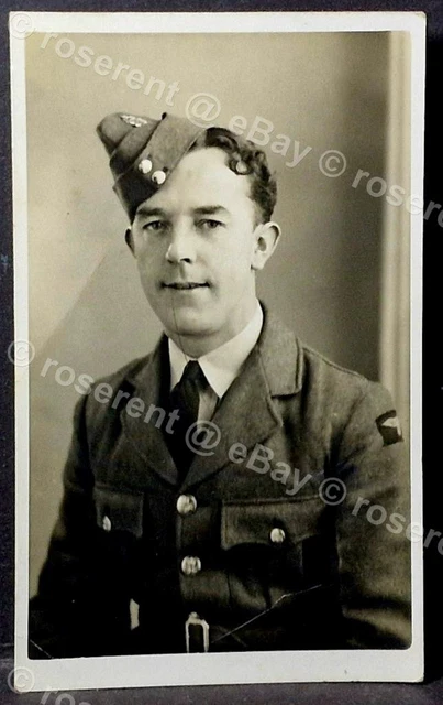 WW2 AN RAF Airman portrait dated 23.12.1940 - photograph 13 by 8cm £5. ...
