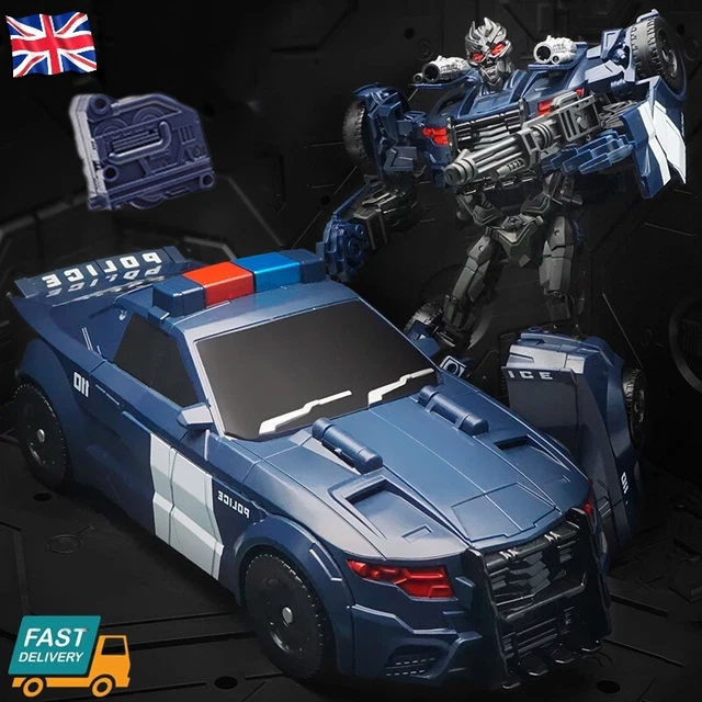 TRANSFORMER POLICE CAR Robot Action Figure Autobot Model Kids Toy W ...
