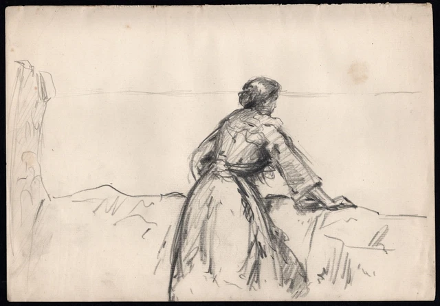 GEORGES RICARD-CORDINGLY CROQUIS Femme Esquisse Drawing de Dessin EUR ...