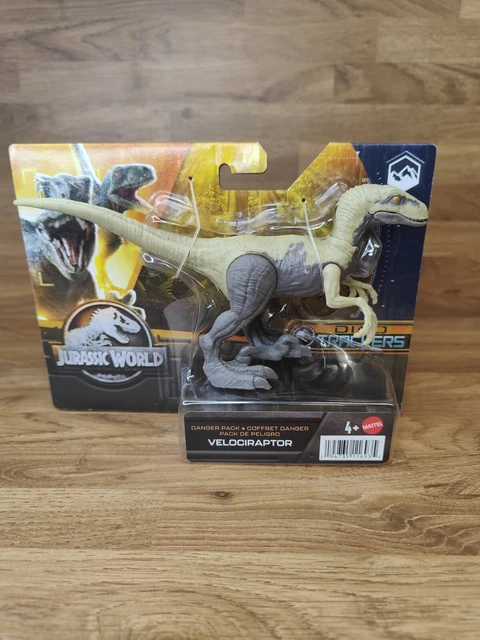MATTEL JURASSIC WORLD Danger Pack Velociraptor Dino Trackers Dinosaur ...