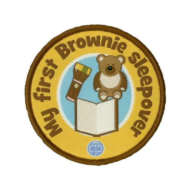 MY FIRST BROWNIE Sleepover Woven Badge- Girl Guiding £1.00 - PicClick UK