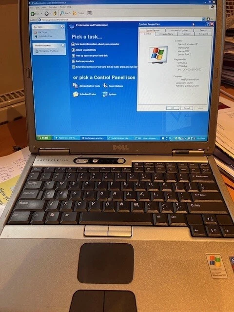 DELL LATITUDE D600 1.60GHz 2GB Ram Intel Pentium Windows XP ...