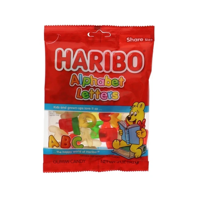 HARIBO ALPHABET LETTERS Gummies - 12 Pack - 5 oz £33.10 - PicClick UK