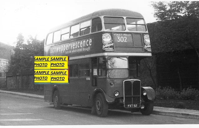 LONDON TRANSPORT B&W Bus Photograph-SRT 81 Route 302 £1.00 - PicClick UK