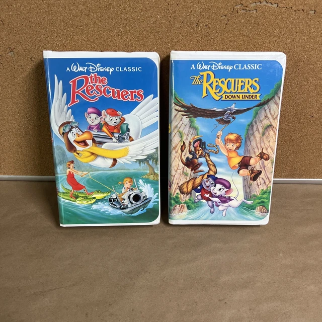 THE RESCUERS & Rescuers Down Under VHS RARE BLACK DIAMOND WITH SEAL ...