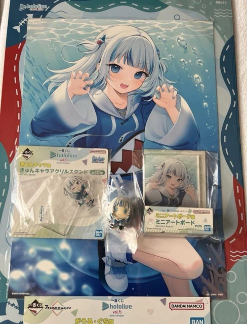 HOLOLIVE EN ICHIBAN Kuji Gawr Gura Visual Board Mini Figure Acrylic ...