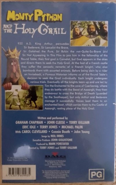 MONTY PYTHON AND the Holy Grail VHS Big Box PAL Video Ex-Library John ...