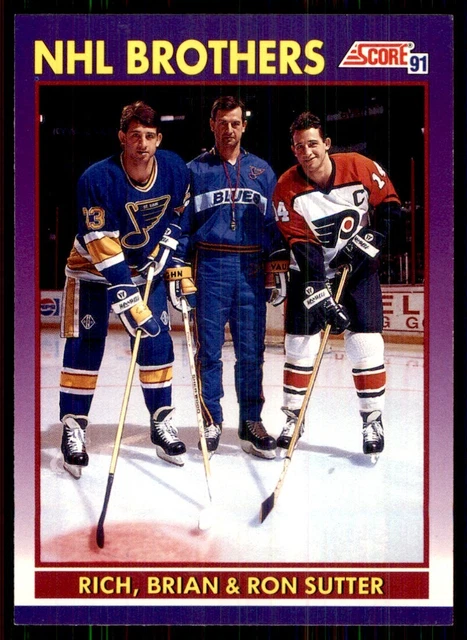 1991-92 SCORE AMERICAN Rich Sutter/Brian Sutter/Ron Sutter (St. Louis ...