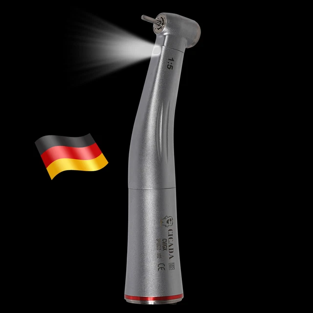 NSK STYLE DENTAL 1:5 Increase LED Fiber Optic Contre Angle Handpiece Ti ...