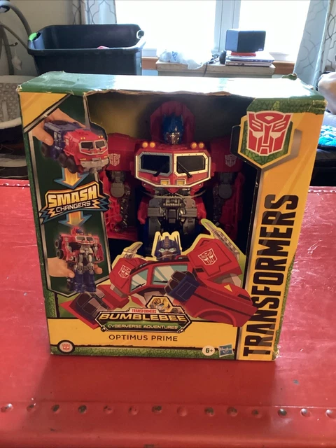 TRANSFORMERS BUMBLEBEE CYBERVERSE Adventures Smash Changers OPTIMUS ...