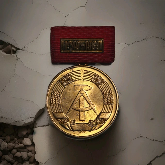 DDR MEDAILLE FÜR Verdienste um die DDR 1949–1989 mit Bandspange ...