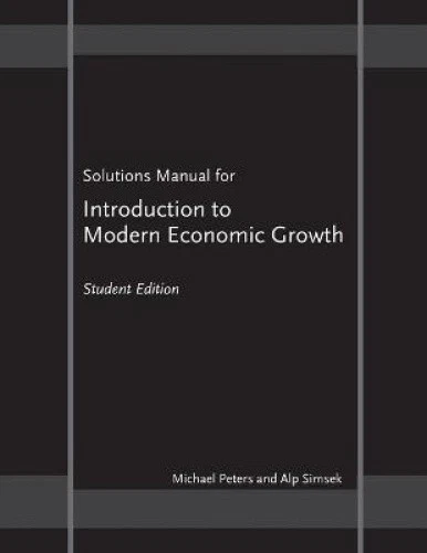 SOLUTIONS MANUAL FOR "Introduction to Modern Economic Growth": Student ...
