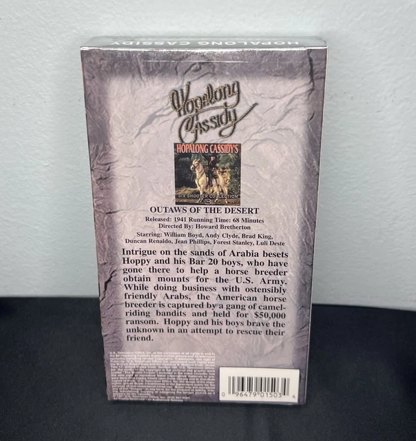 OUTLAWS OF THE Desert 1941 VHS 1997 Western William Boyd as Hopalong ...