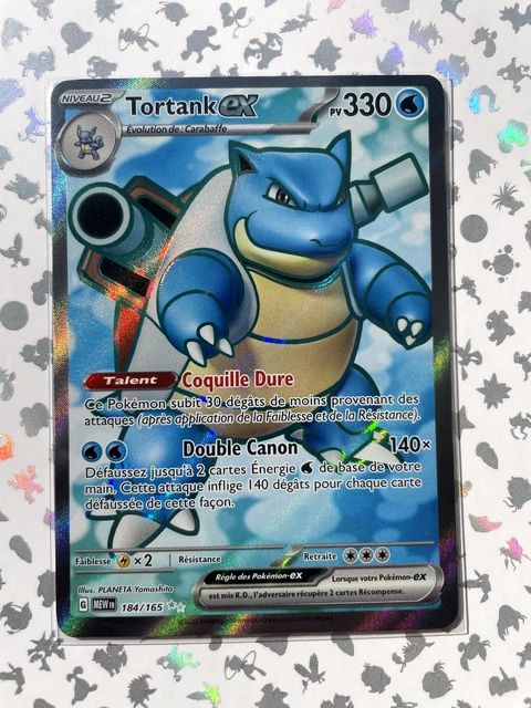 CARTE POKÉMON TORTANK ex FULL ART 184/165 - 151 Ecarlate & Violet EV3.5 ...