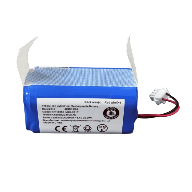 NEW INR18650 M26-4S1P Battery For Vacuum Cleaner 4INR19/66 2800mAh 36WH ...