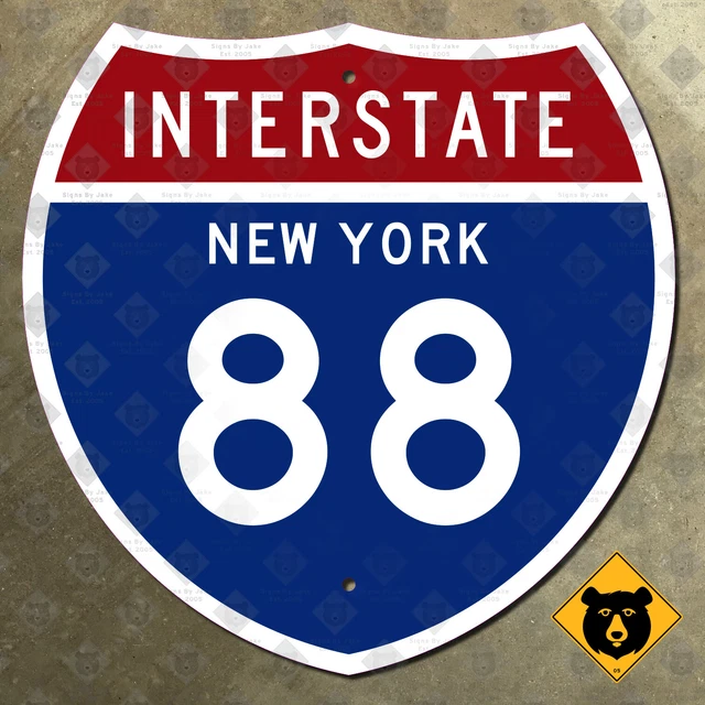 NEW YORK INTERSTATE 88 route marker 1957 Binghamton Thruway Binghamton ...