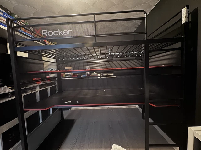 X-ROCKER BATTLE BUNK Single High Sleeper Bed with Gaming Desk £104.72 ...