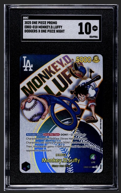 DODGERS LUFFY (DODGERS x ONE PIECE) EB02-010 One Piece Promotion Cards ...