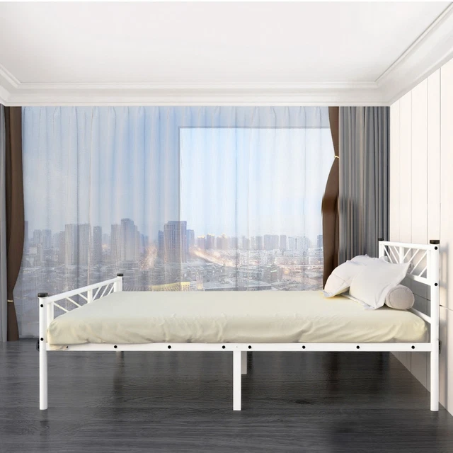 3FT/4FT6/5FT METAL BED Bed with Under-bed Frame Mattress Storage ...