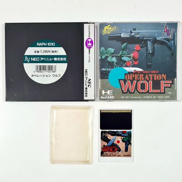 ©1990 TAITO CORP. PC ENGINE HU-CARD OPERATION WOLF Jap. Arcade Crosshair Shooter EUR 95,88 ...