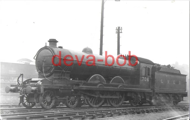 RAILWAY PHOTO LNER C7 706 Gateshead Shed 1936 NER Raven Z Atlantic Loco ...