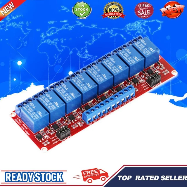 1/2/4/8 CHANNEL RELAY Switch Module with Optocoupler 5V 12V 24V (8 ...
