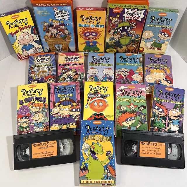 NICKELODEON RUGRATS VHS Collection 18 Tapes Movies & Cartoons Vintage ...