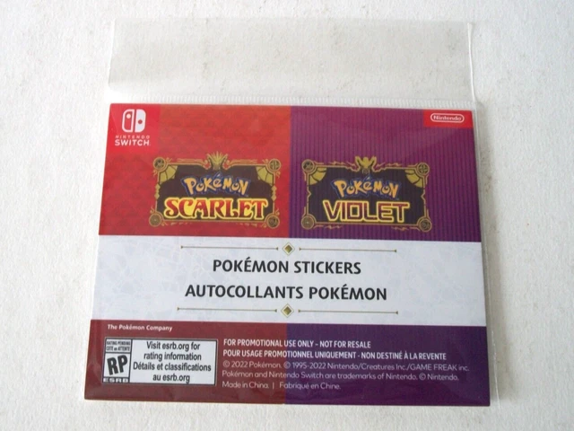 POKEMON SCARLET VIOLET Stickers Koraidon Fuecoco Sticker Promo Nintendo ...
