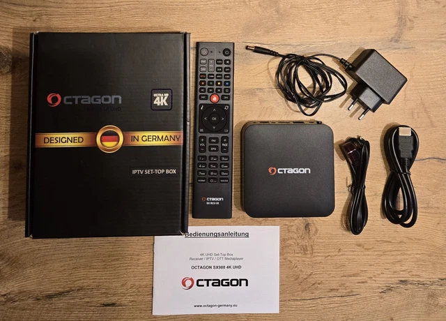 OCTAGON SX988 4K UHD IPTV Smart TV Set-Top Box - Schwarz EUR 1,00 ...
