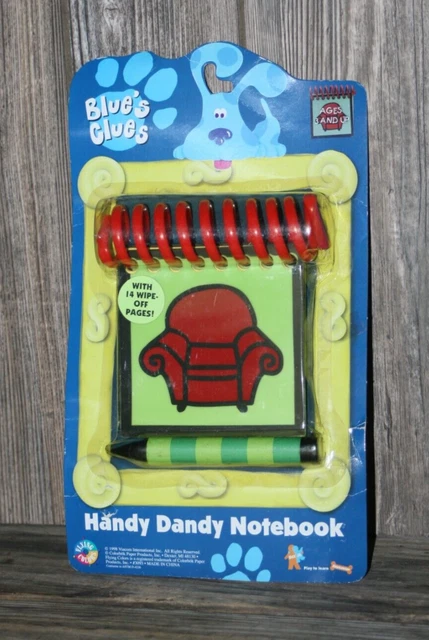 NIP BLUE'S CLUES Handy Dandy Notebook - Steve - Thinking Chair - 1998 ...