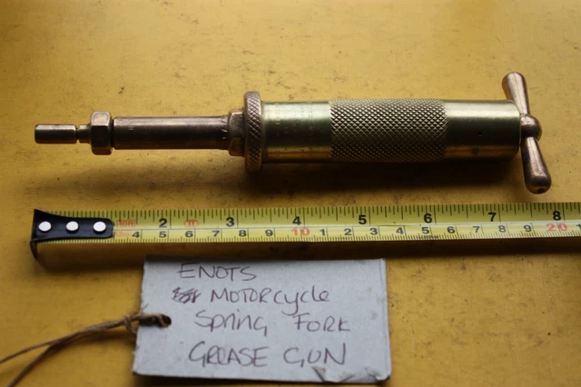 MOTORCYCLE SPRING FORK Grease Gun Rare Veteran Part Of Vintage Tool Kit ...