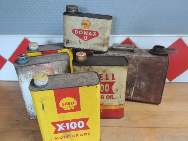 LOT ANCIEN BIDON Shell Deco Garage Collection Bidon Huile EUR 49,99 ...