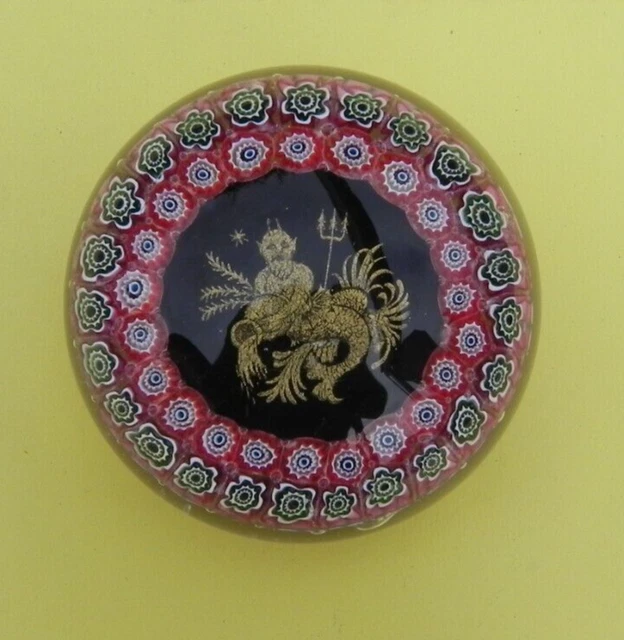 PRESSE PAPIER ,SULFURE MILLEFIORI + DIABLE au TRIDENT EUR 20,00 ...