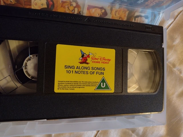 DISNEY SING ALONG Songs Vhs $46.62 - PicClick AU