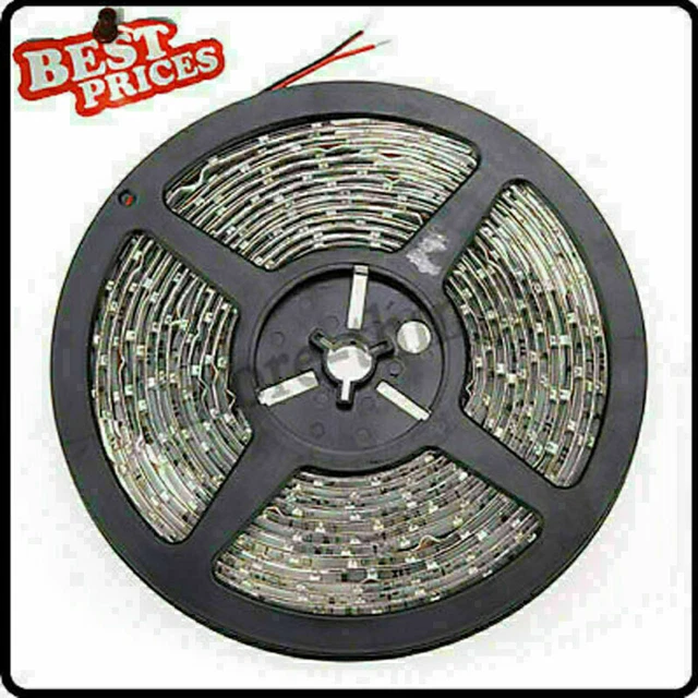 5M 300 LED 3528 SMD Blue Flexible 3M Tape Strip Light Car Auto ...