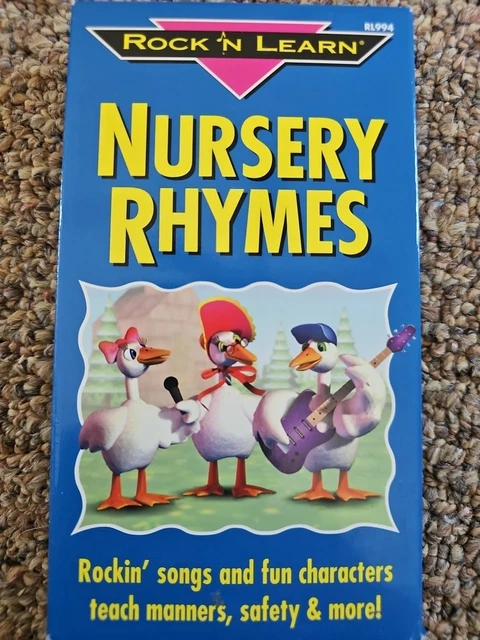 ROCK N LEARN Nursery Rhymes VHS Video Tape Educational Kids Songs Games ...